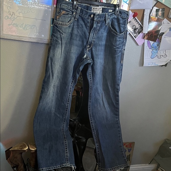 Ariat | Jeans | Ariat Mens Blue Jeans Extra Distressed Relaxed Bootcut ...